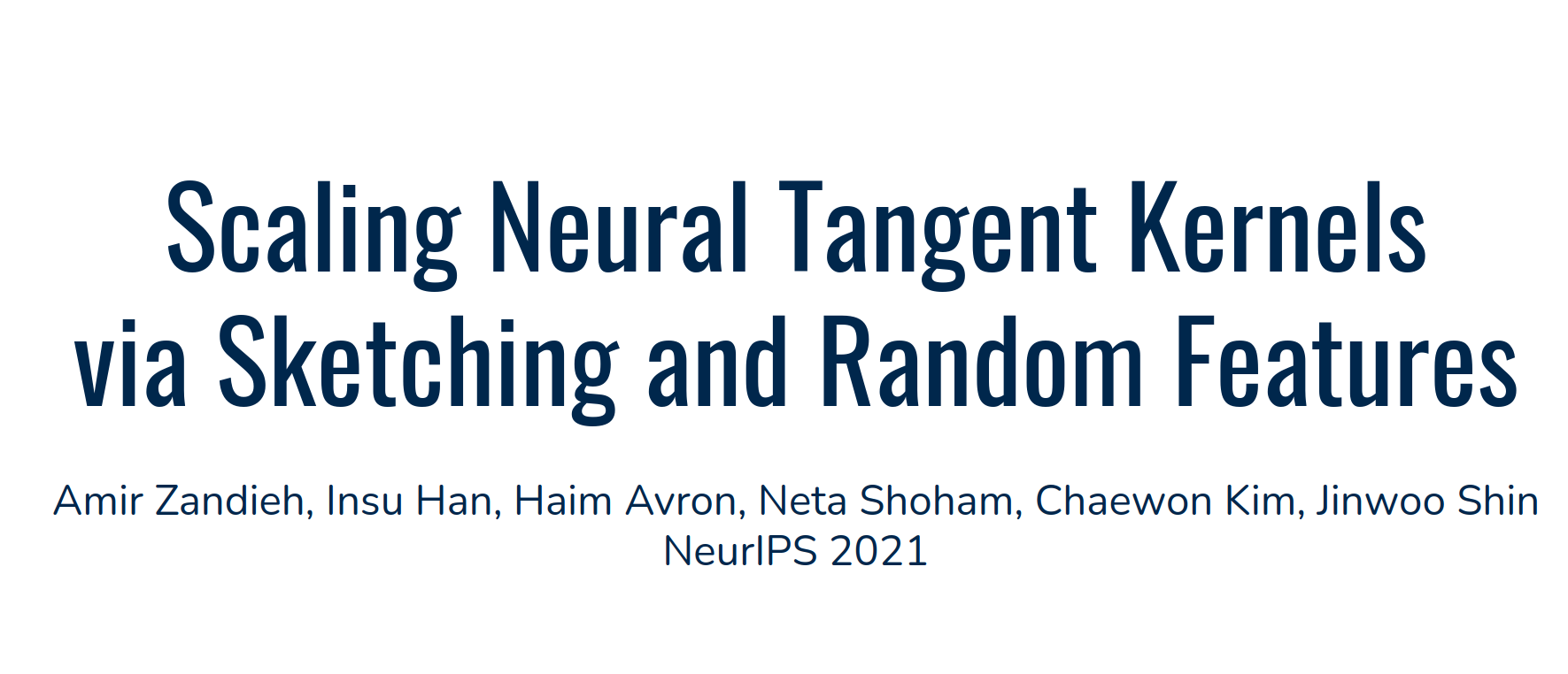 Scaling Neural Tangent Kernels via Sketching and Random Features | MSAIL